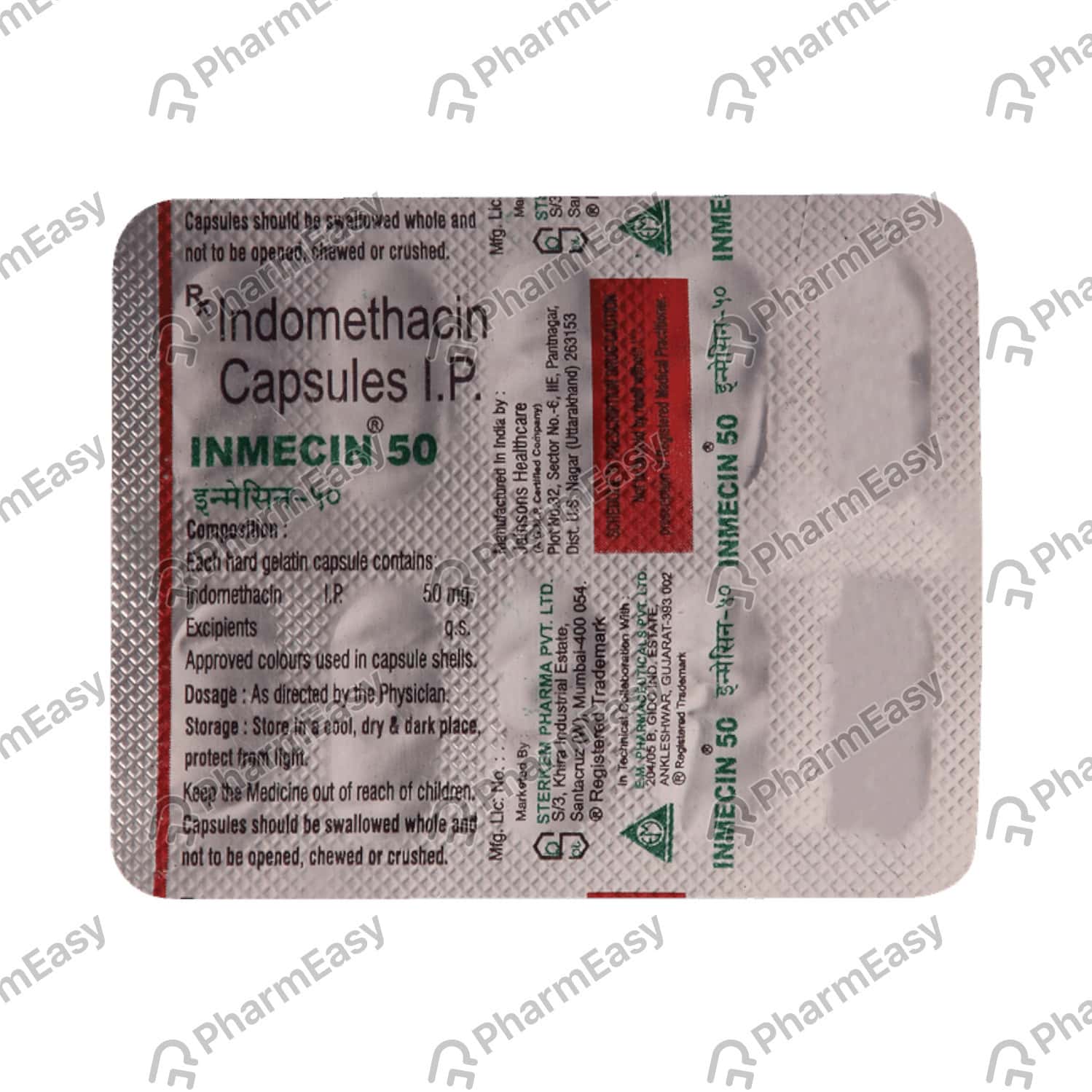 Inmecin 50 MG Tablet (10): Uses, Side Effects, Price & Dosage | PharmEasy