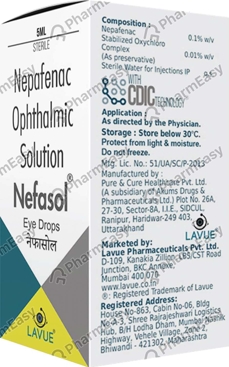 Nefasol 0.1 %W/V Eye Drop (5): Uses, Side Effects, Price & Dosage ...
