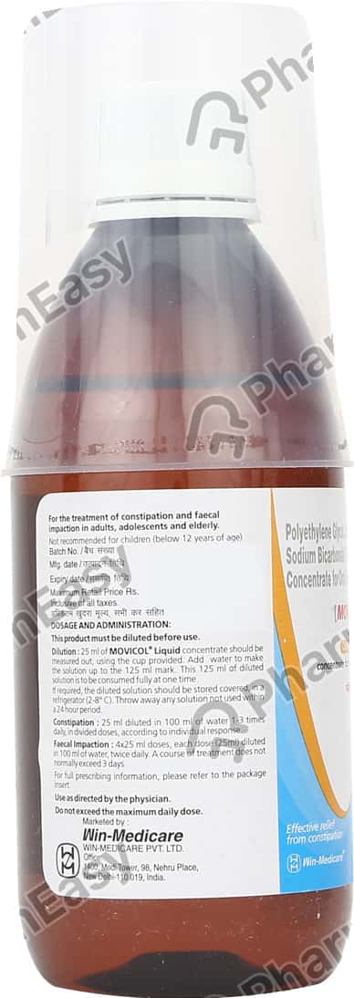 Movicol Orange Flavour Bottle Of 200ml Oral Liquid: Uses, Side Effects ...