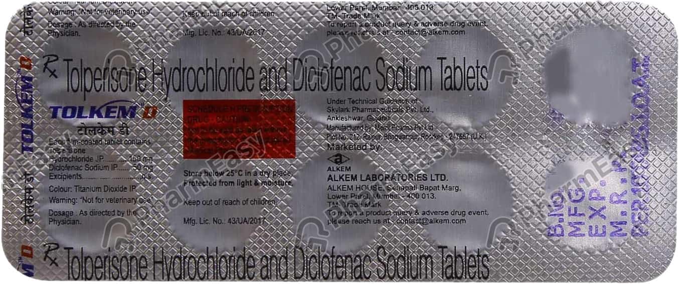 Buy Tolkem D Strip Of 10 Tablets Online at Flat 15% OFF | PharmEasy