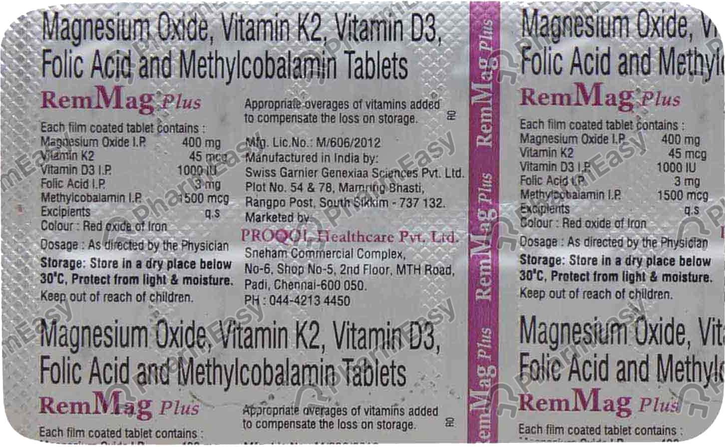 Buy Remmag Plus Strip Of 10 Tablets Online at Flat 15% OFF | PharmEasy