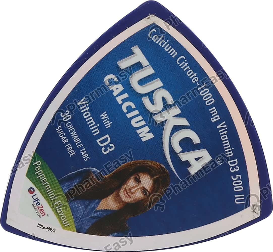 Tuskca Peppermint Flavour Sugar Free Bottle Of 30 Chewable Tablets ...