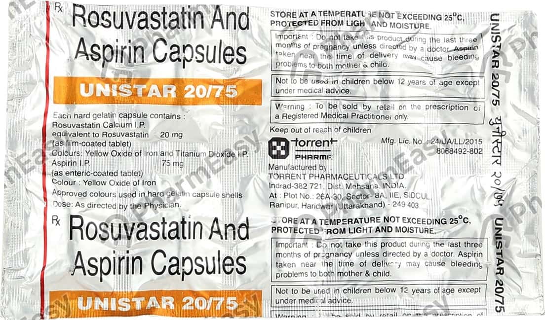 Unistar 20/75 Strip Of 10 Capsules: Uses, Side Effects, Price & Dosage ...