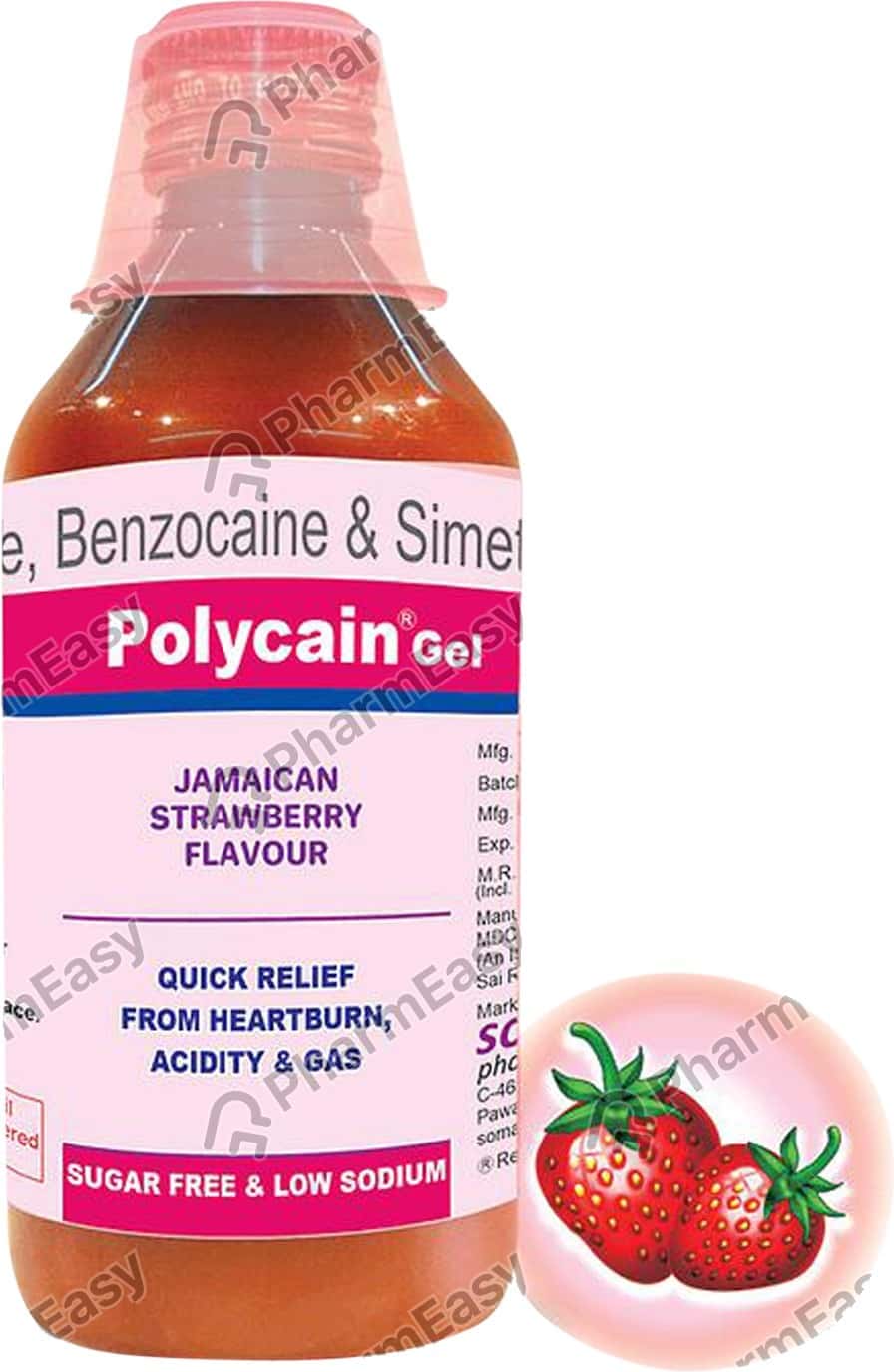 Buy Polycain Jamaican Strawbery Flavour Sugar Free Bottle Of 200ml Gel ...