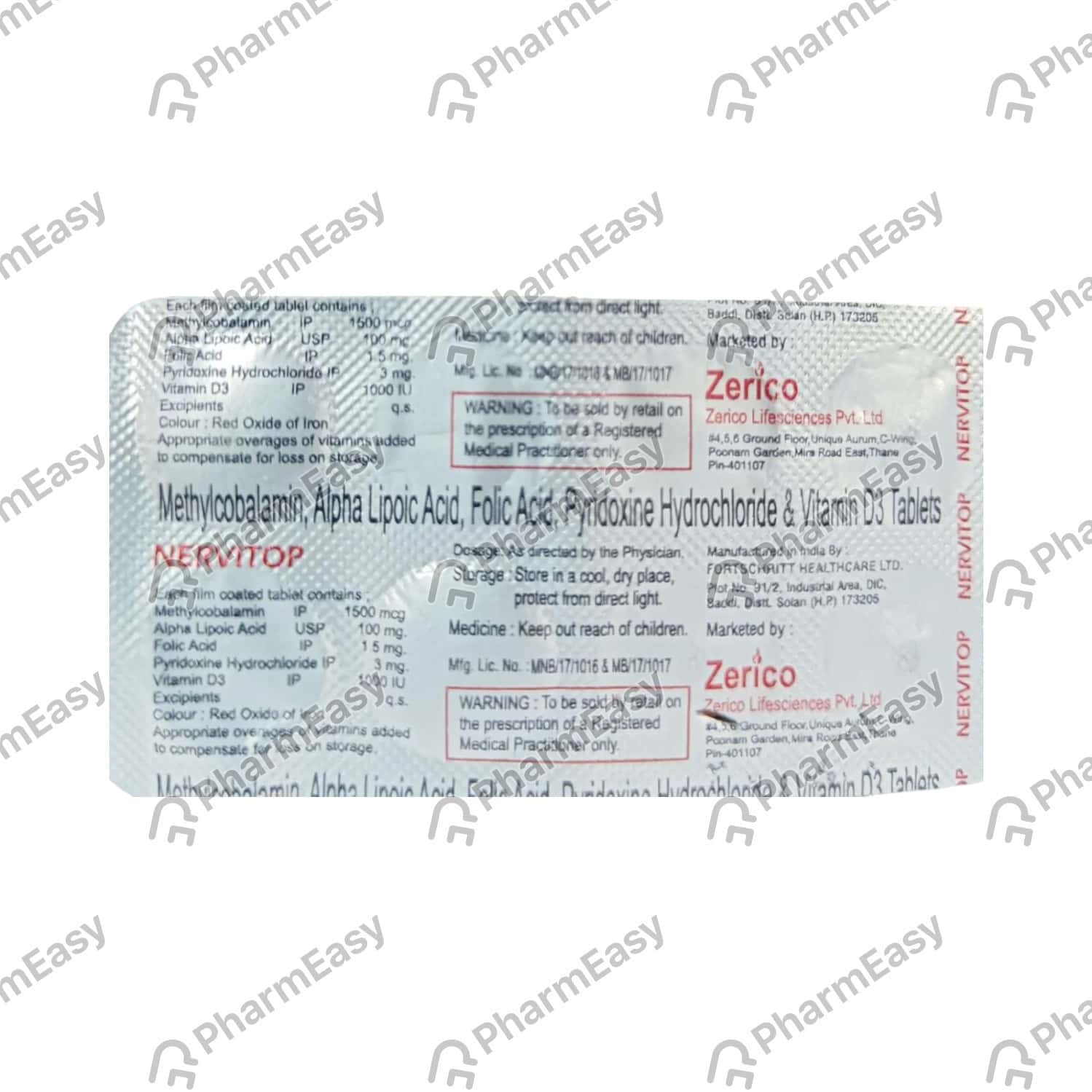 Buy Nervitop Strip Of 10 Tablets Online at Flat 15% OFF | PharmEasy