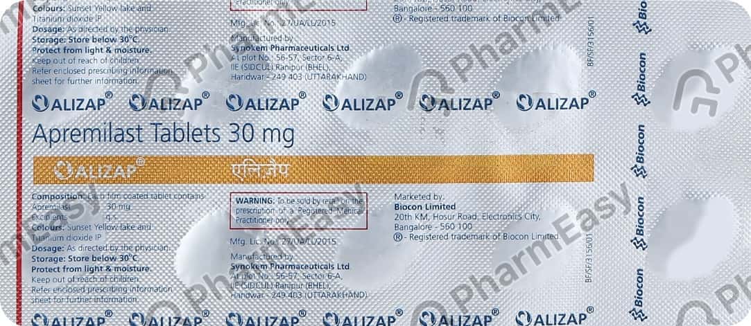 Alizap 30 MG Tablet (10): Uses, Side Effects, Price & Dosage | PharmEasy