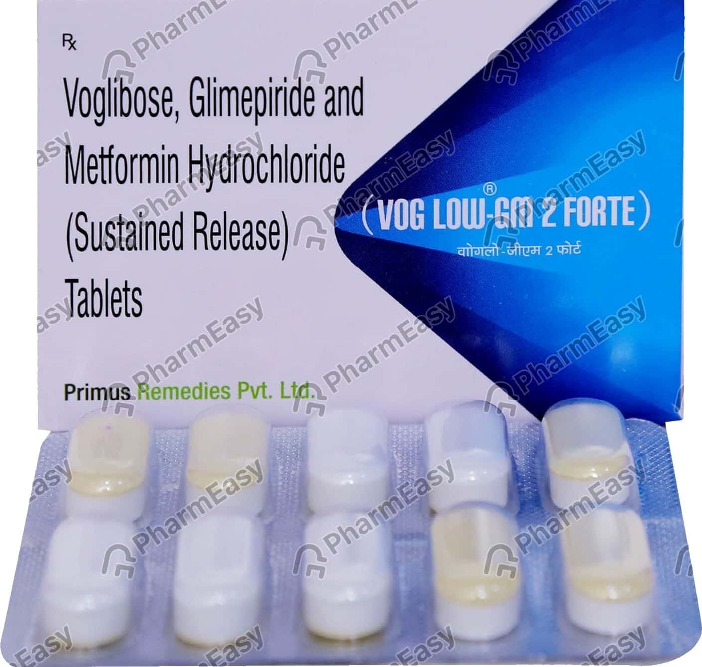 Voglow Gm 2mg Forte Strip Of 10 Tablets: Uses, Side Effects, Price & Dosage | PharmEasy