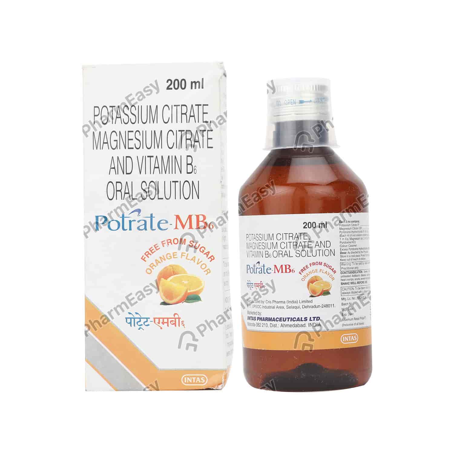 Buy Potrate Mb6 Orange Flavour Sugar Free Bottle Of 200ml Solution ...