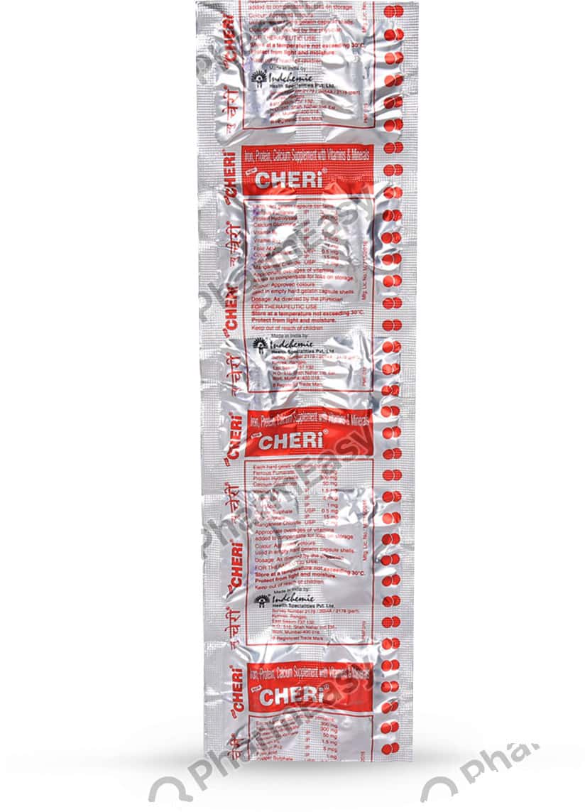 Buy New Cheri Strip Of 10 Capsules Online & Save Up to 24% at PharmEasy