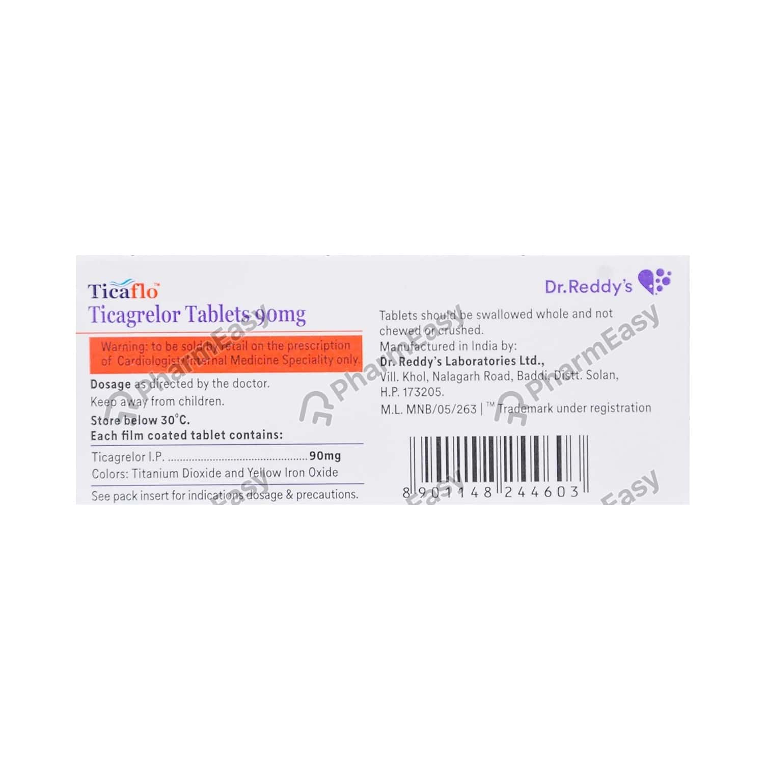 Buy Ticaflo 90 MG Tablet (14) Online at Flat 15% OFF | PharmEasy