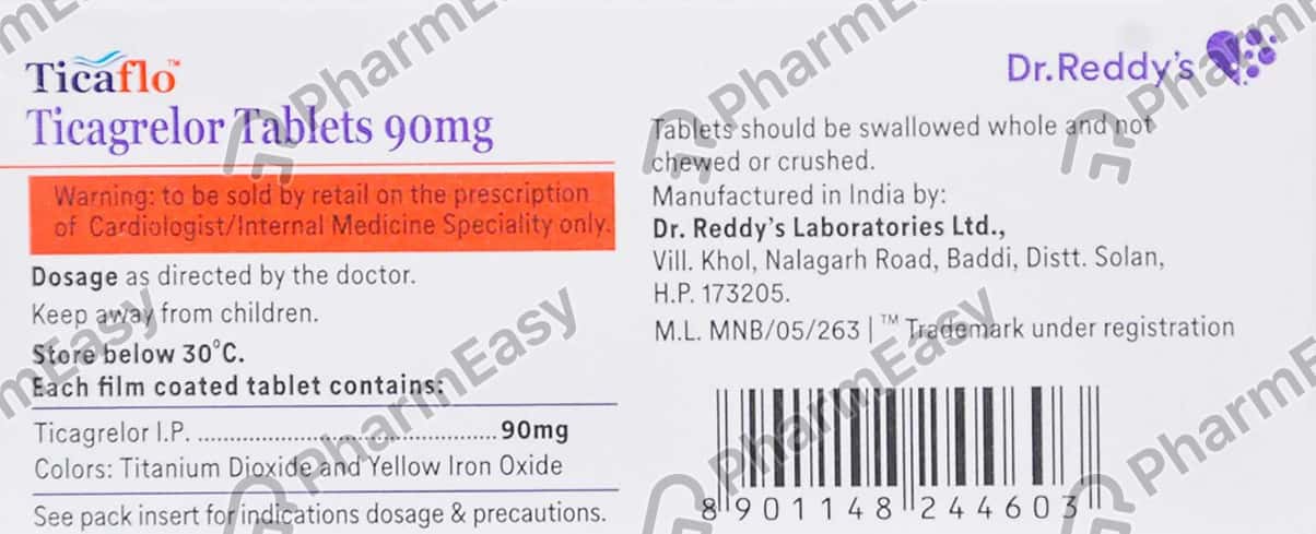 Buy Ticaflo 90 MG Tablet (14) Online at Flat 15% OFF | PharmEasy