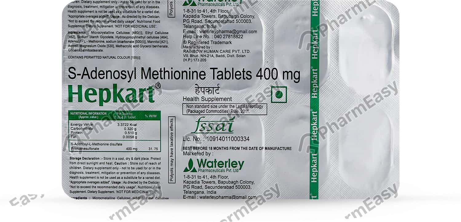 Hepkart 400 MG Tablet (10): Uses, Side Effects, Price, Dosage ...