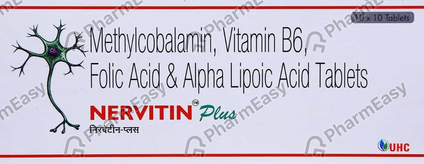 Nervitin Plus Strip Of 10 Tablets: Uses, Side Effects, Price & Dosage ...