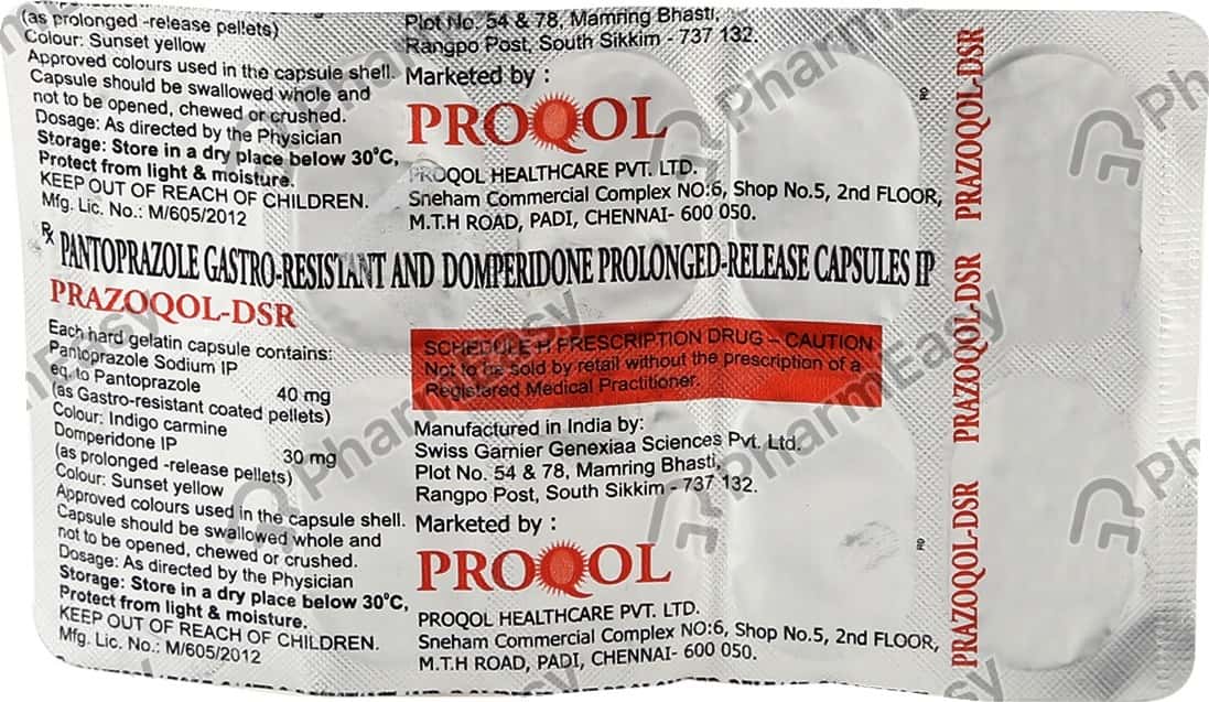 Prazoqol Dsr Strip Of 10 Capsules: Uses, Side Effects, Price & Dosage ...