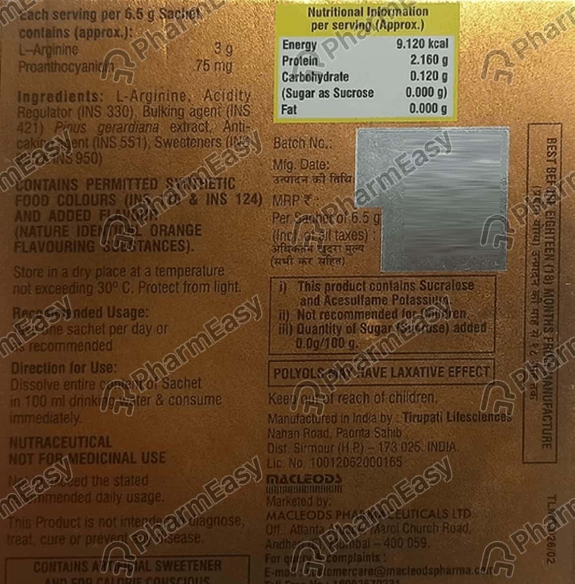 Buy Rg Mac Orange Flavour Sugar Free Sachet Of 6.5gm Granules Online at ...