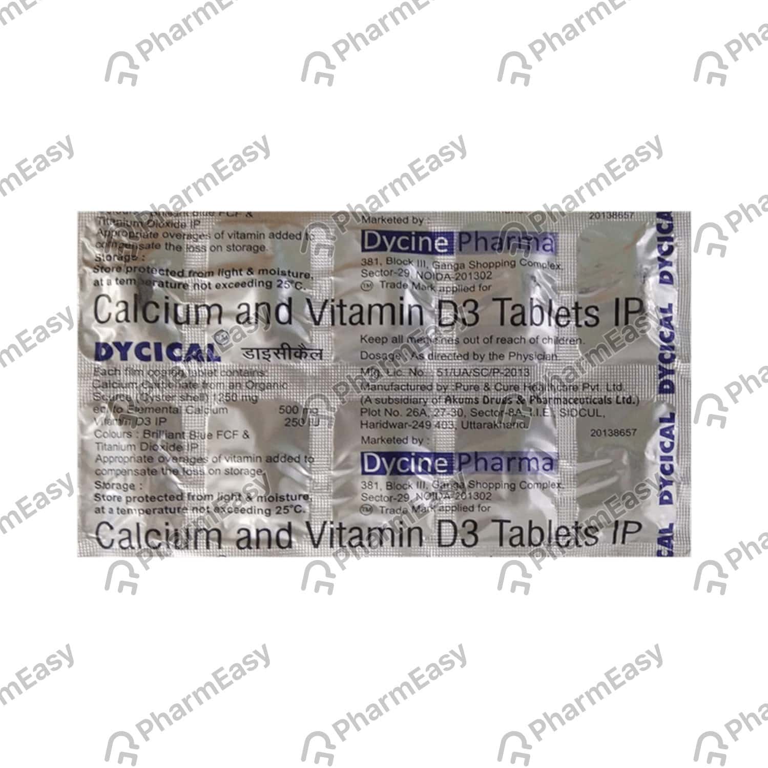 Dycical Strip Of 10 Tablets: Uses, Side Effects, Price & Dosage | PharmEasy