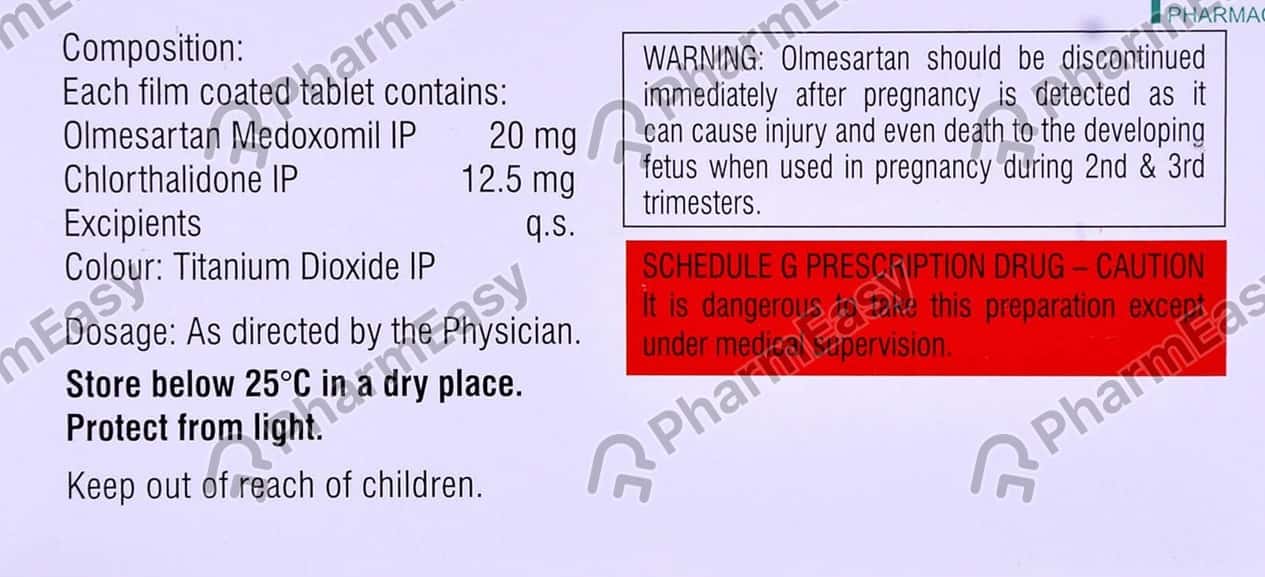 Olmy Ch 20 Strip Of 10 Tablets: Uses, Side Effects, Price & Dosage ...