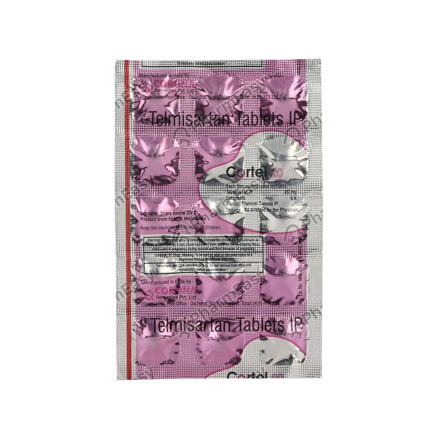 Cortel 20 MG Tablet (15) - Uses, Side Effects, Dosage, Composition ...