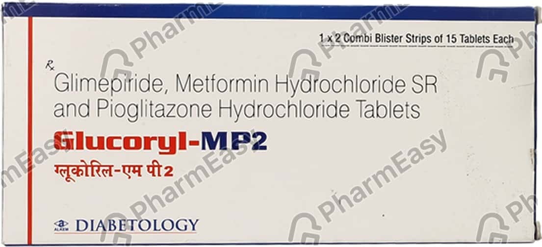 Glucoryl Mp2 Strip Of 15 Tablets: Uses, Side Effects, Price & Dosage ...