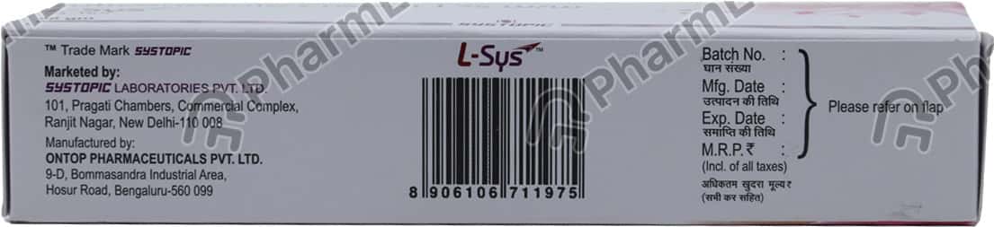 L Sys 1 % Cream (50): Uses, Side Effects, Price & Dosage | PharmEasy