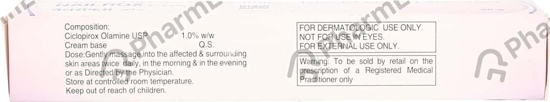 Nailrox 1 %W/W Cream (50): Uses, Side Effects, Price & Dosage | PharmEasy