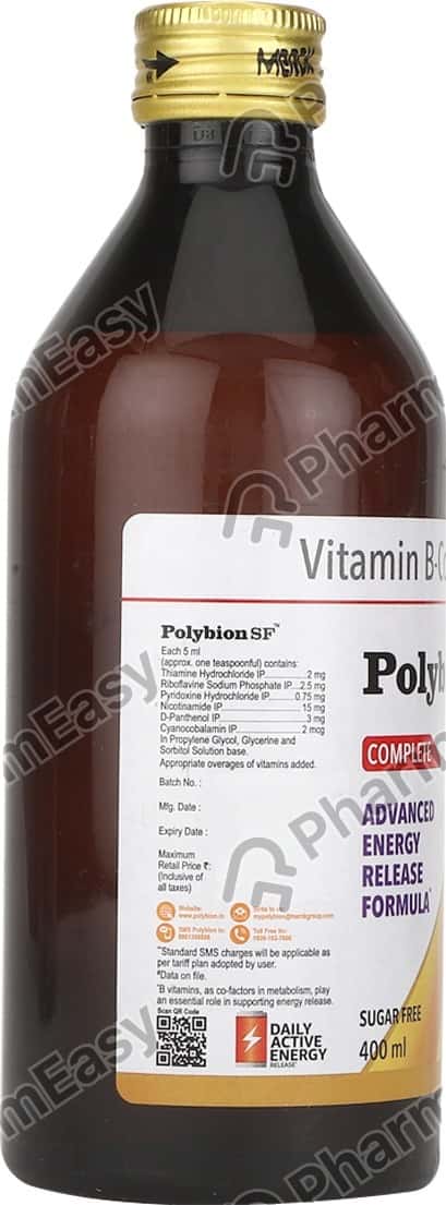 Polybion Sf Complete Bottle Of 400ml Syrup: Uses, Side Effects, Price ...