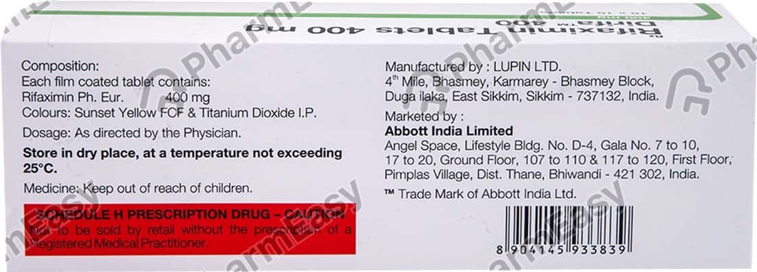 Dirifa 400 MG Tablet (10): Uses, Side Effects, Price & Dosage | PharmEasy