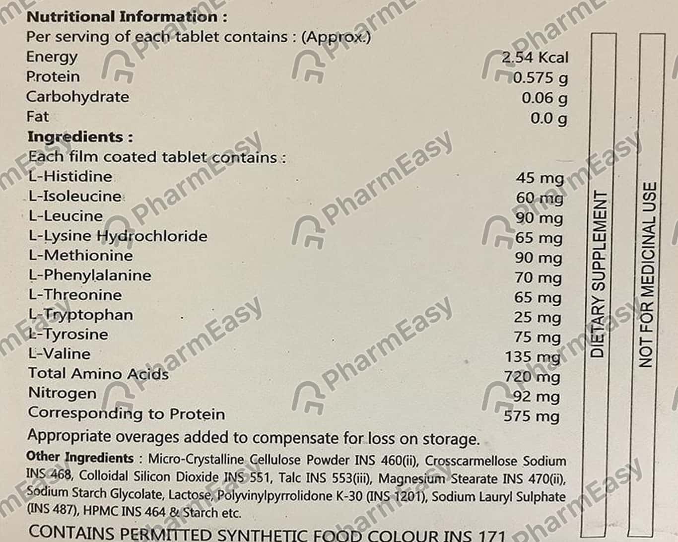 Buy Essenamin Strip Of 10 Tablets Online at Flat 15% OFF | PharmEasy