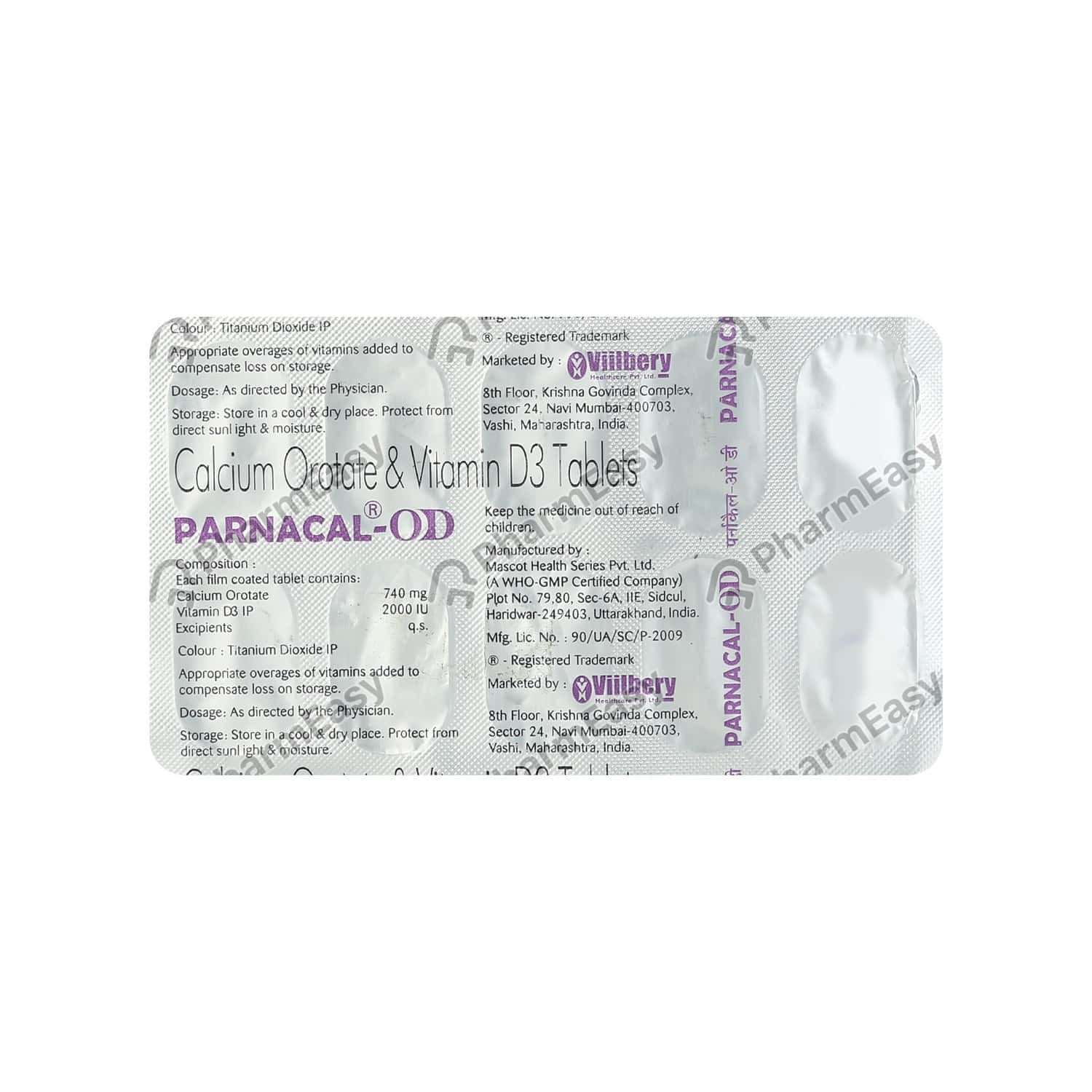 Parnacal Od Strip Of 10 Tablets - Uses, Side Effects, Dosage ...