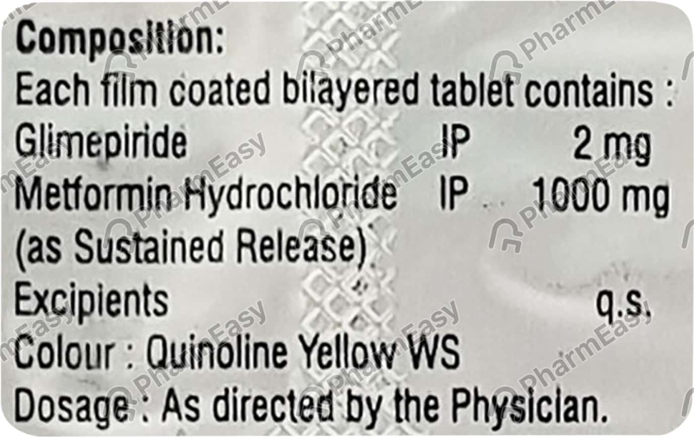Glynamic M 2mg Forte Strip Of 10 Tablets: Uses, Side Effects, Price ...