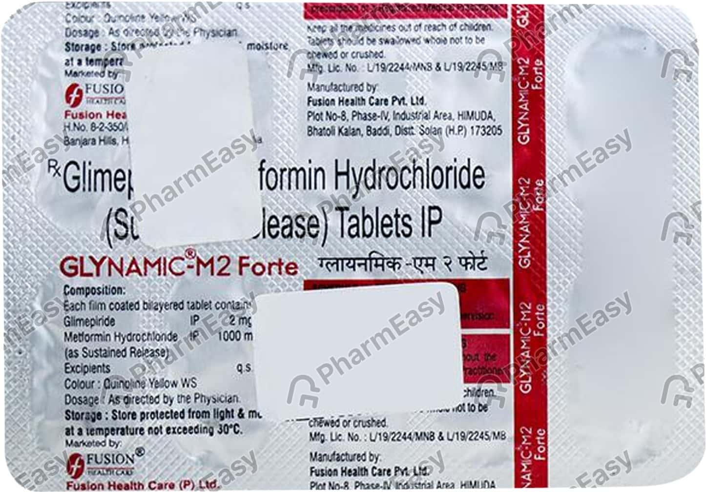 Glynamic M 2mg Forte Strip Of 10 Tablets: Uses, Side Effects, Price & Dosage | PharmEasy