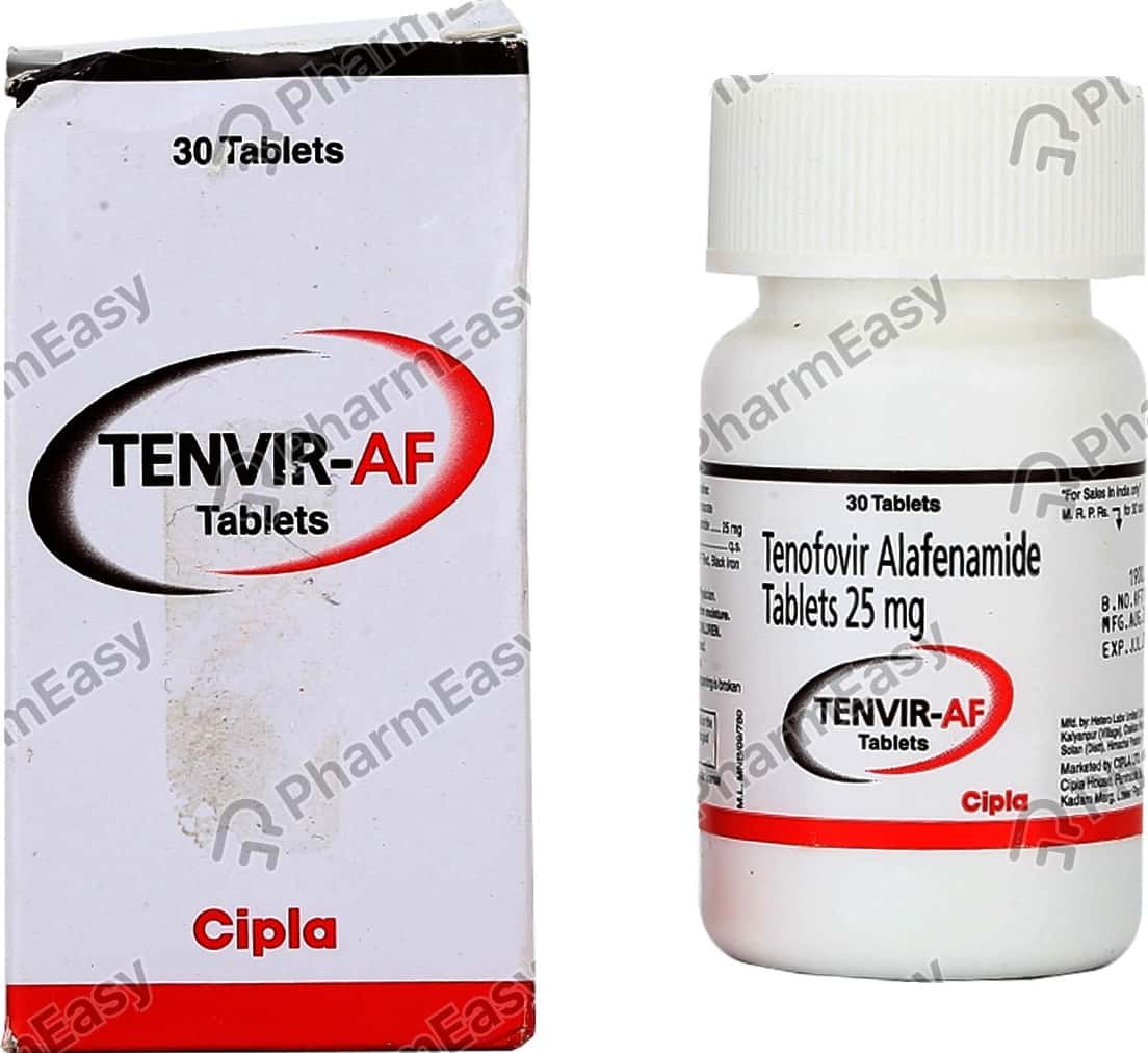 Tenvir Af 25 MG Tablet (30): Uses, Side Effects, Price & Dosage | PharmEasy