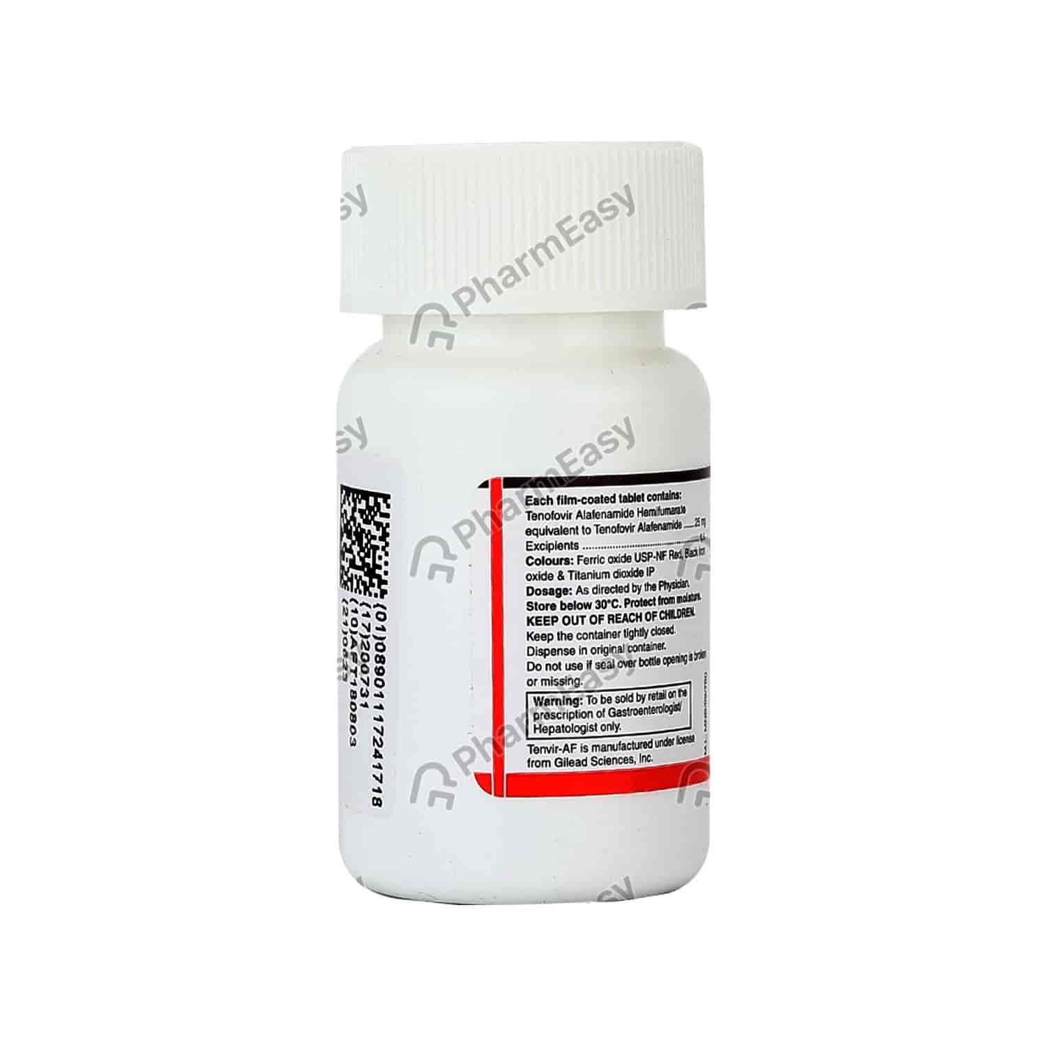 Buy Tenvir Af 25mg Tab 30'S Online at Flat 18% OFF* | PharmEasy