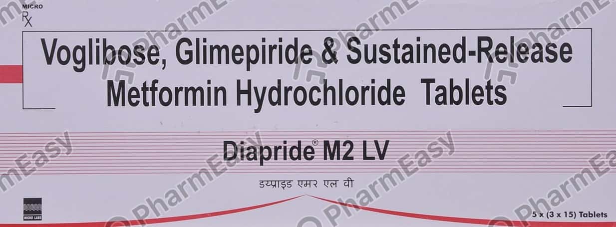 Diapride M 2mg Lv Strip Of 15 Tablets: Uses, Side Effects, Price ...