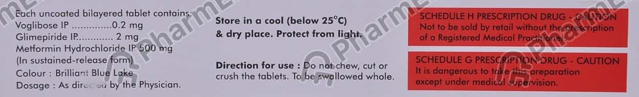 Diapride M 2mg Lv Strip Of 15 Tablets: Uses, Side Effects, Price ...