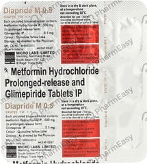 Diapride M 0.5mg Strip Of 15 Tablets: Uses, Side Effects, Price ...