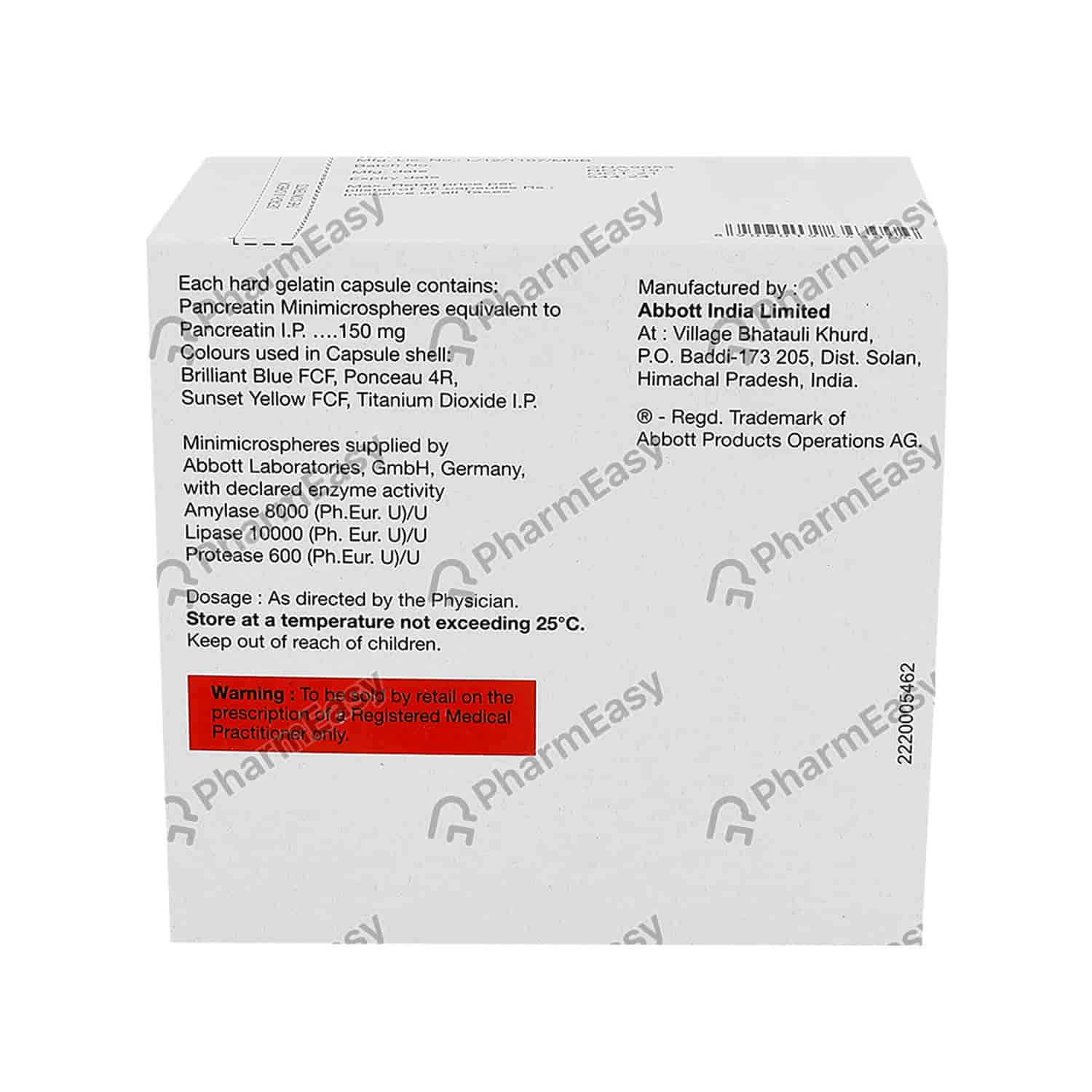 Buy Creon 10000 Cap 15'S Online at Flat 18% OFF* | PharmEasy