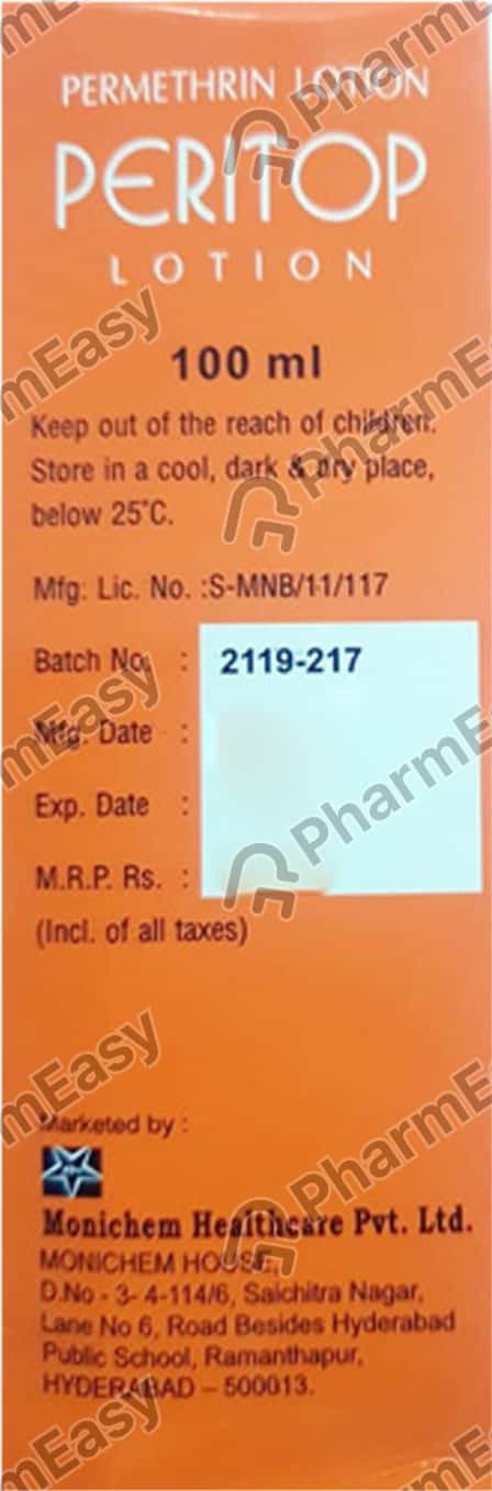 Peritop 5 % Lotion (100): Uses, Side Effects, Price & Dosage | PharmEasy