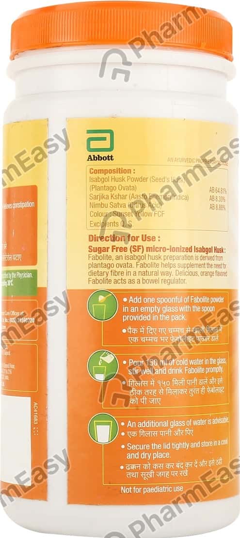 Buy Fabolite Orange Flavour Sugar Free Powder 300gm Online at Flat 15% ...