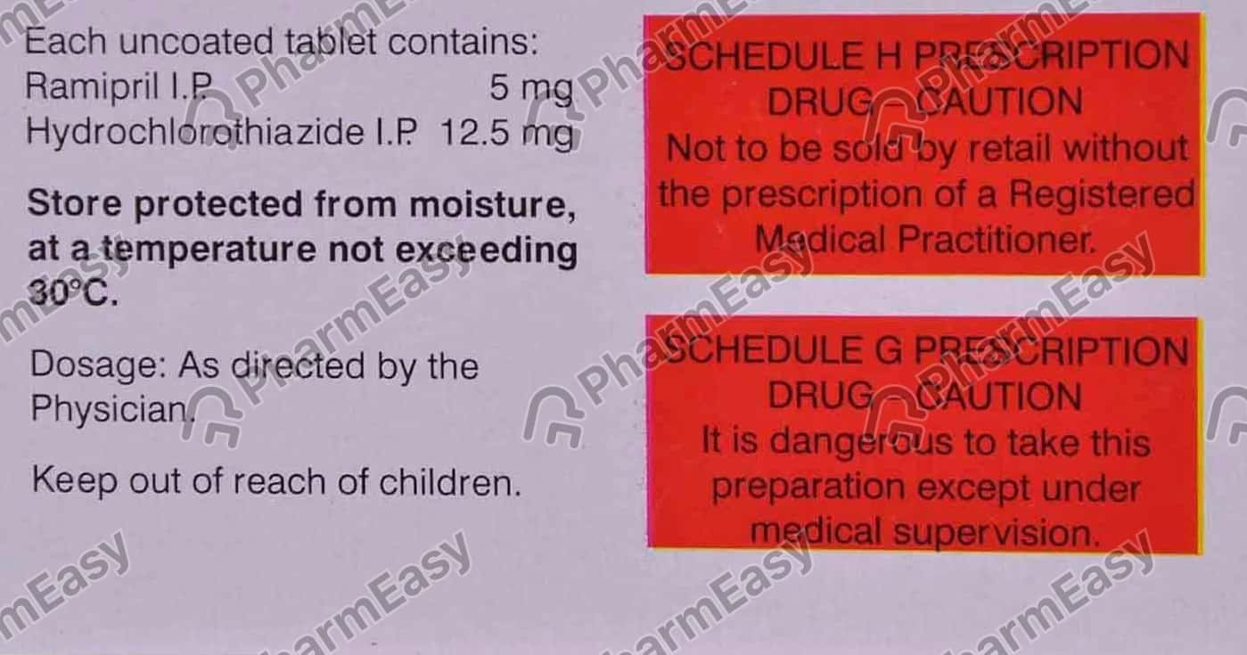Ramistar H 5mg Strip Of 15 Tablets: Uses, Side Effects, Price & Dosage ...