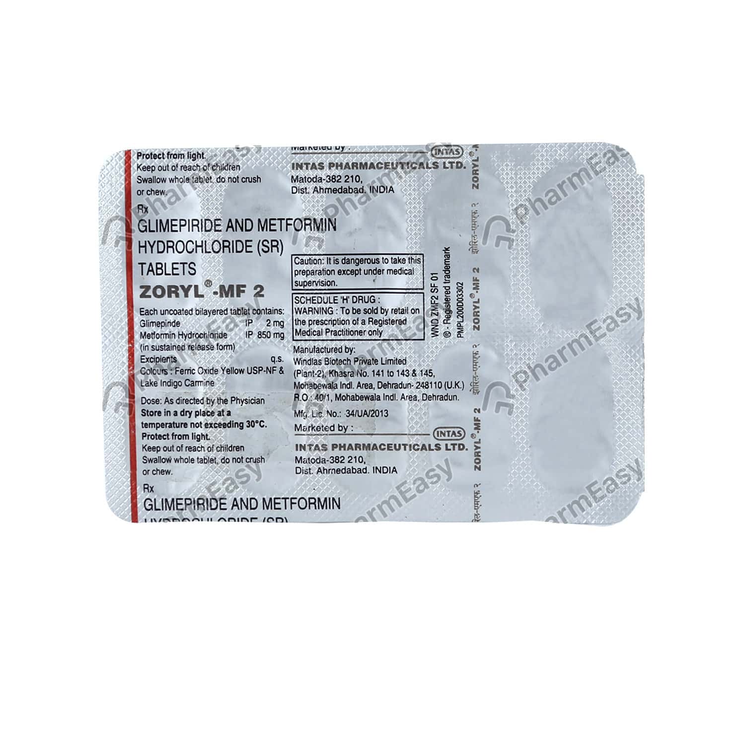 Zoryl Mf 2 Tab 10'S - Uses, Side Effects, Dosage, Composition & Price ...