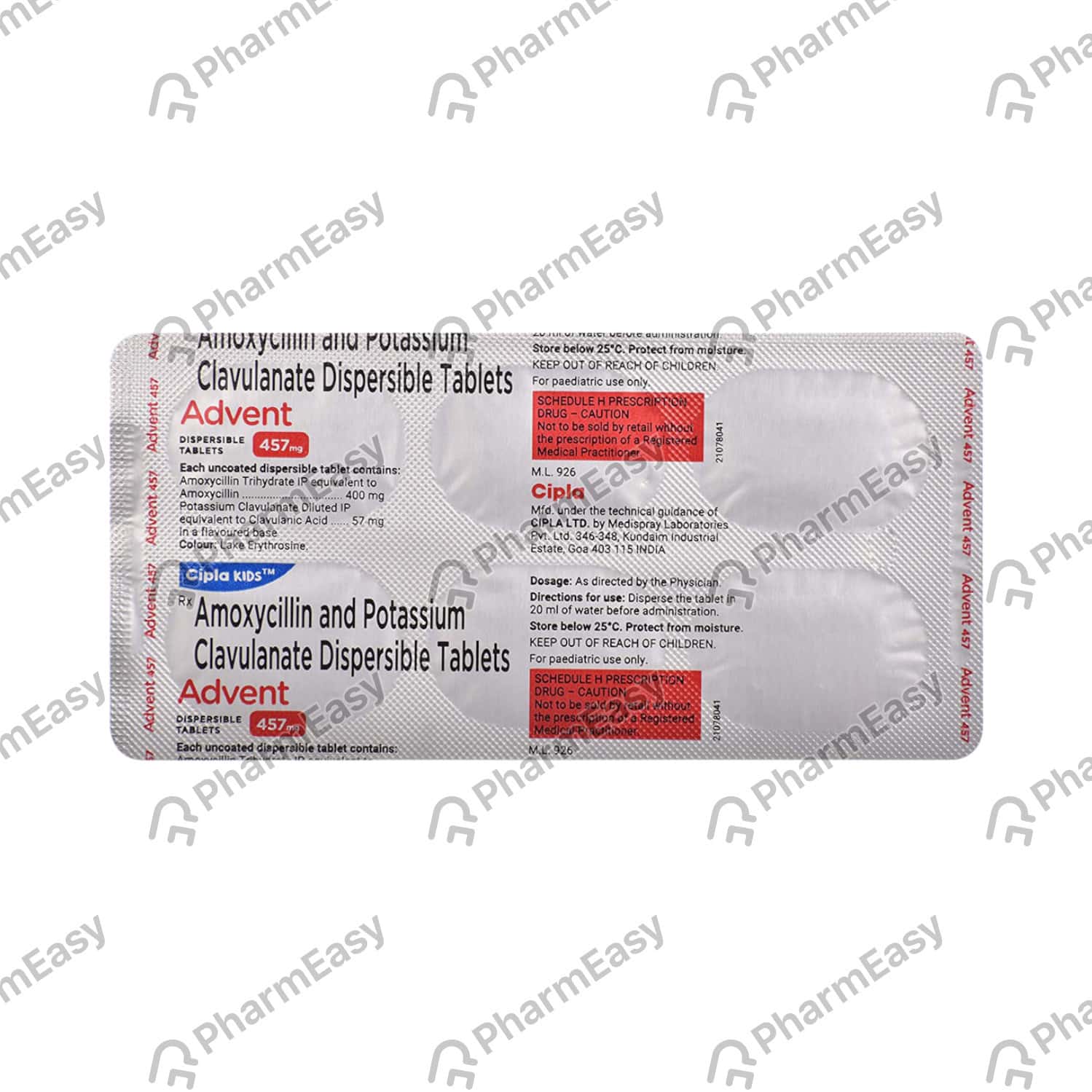 Advent Dt 457mg Tangy Orange Flavour Strip Of 6 Tablets: Uses, Side ...