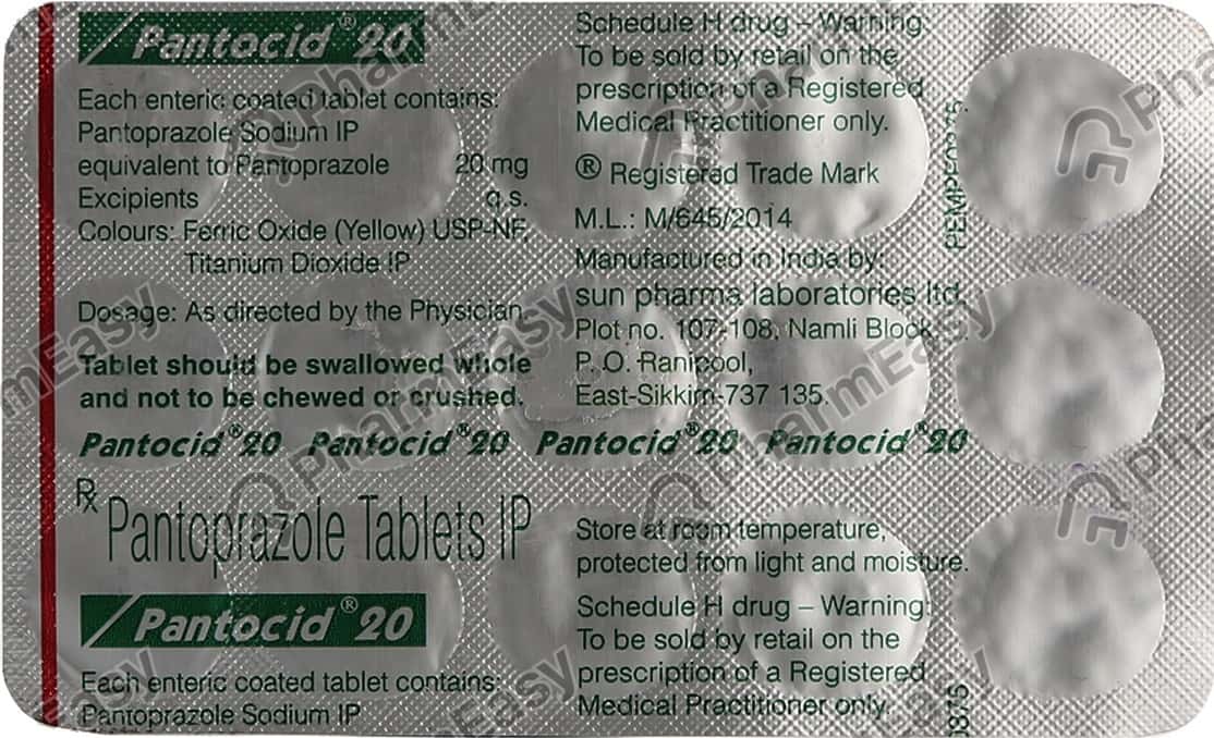 Pantocid 20 MG Tablet (15): Uses, Side Effects, Price, Dosage & Composition | PharmEasy
