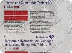 Glimy M 0.5mg/500mg Strip Of 10 Tablets: Uses, Side Effects, Price ...