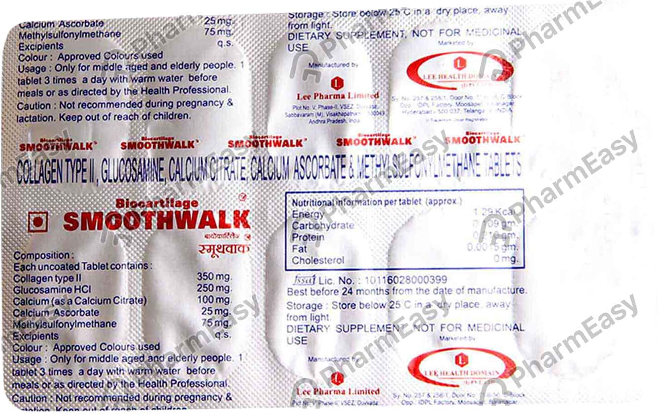 Buy Smoothwalk Strip Of 10 Tablets Online at Flat 15% OFF | PharmEasy
