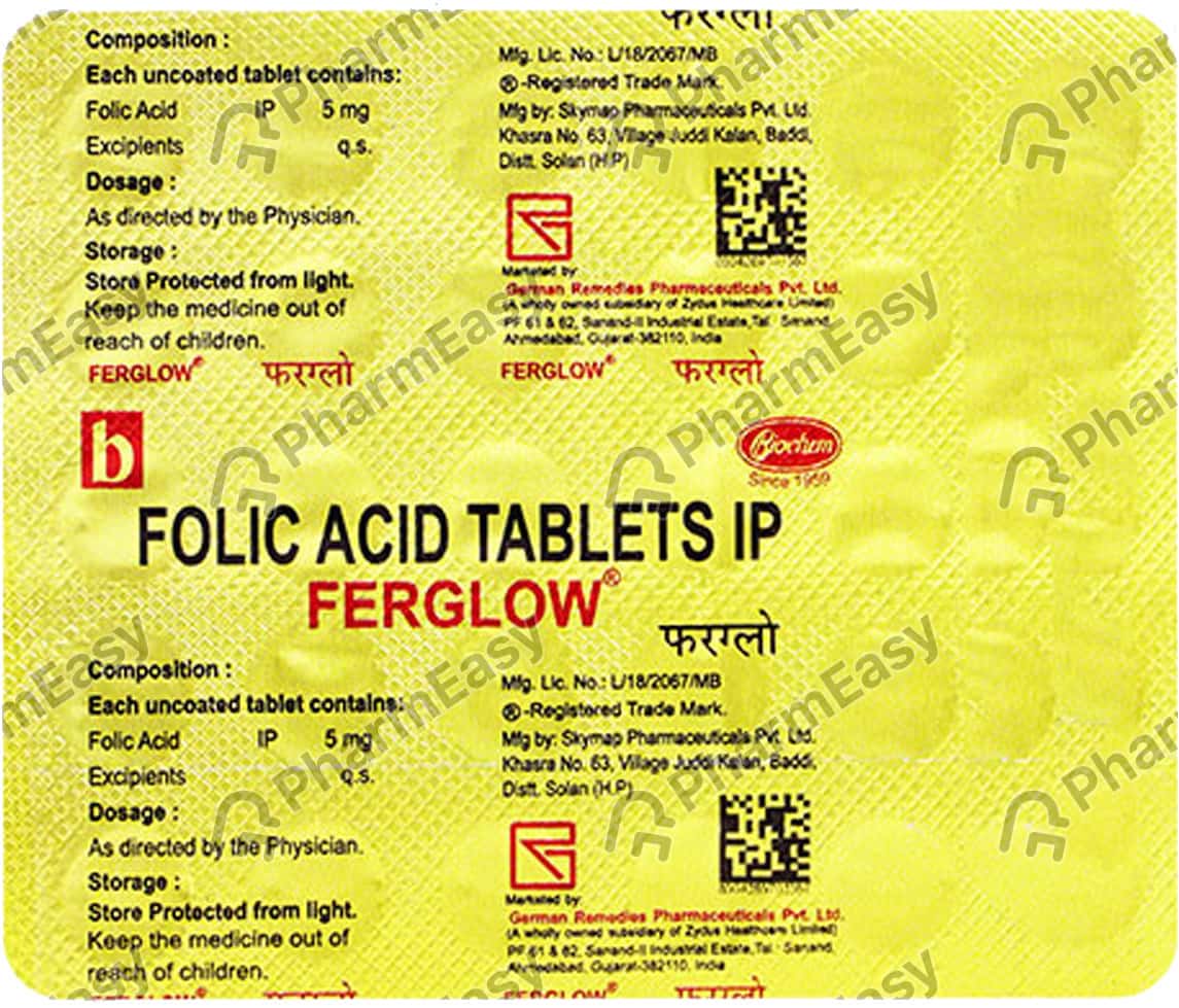 Ferglow 5 MG Tablet (30): Uses, Side Effects, Price & Dosage | PharmEasy