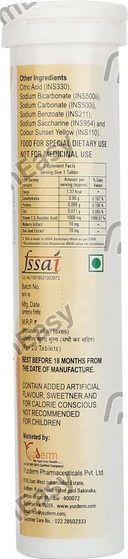 Buy Skyfiz Sugar Free Bottle Of 20 Effervescent Tablets Online at Flat ...