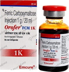 Orofer Fcm 50 MG/ML Injection (20): Uses, Side Effects, Price & Dosage ...