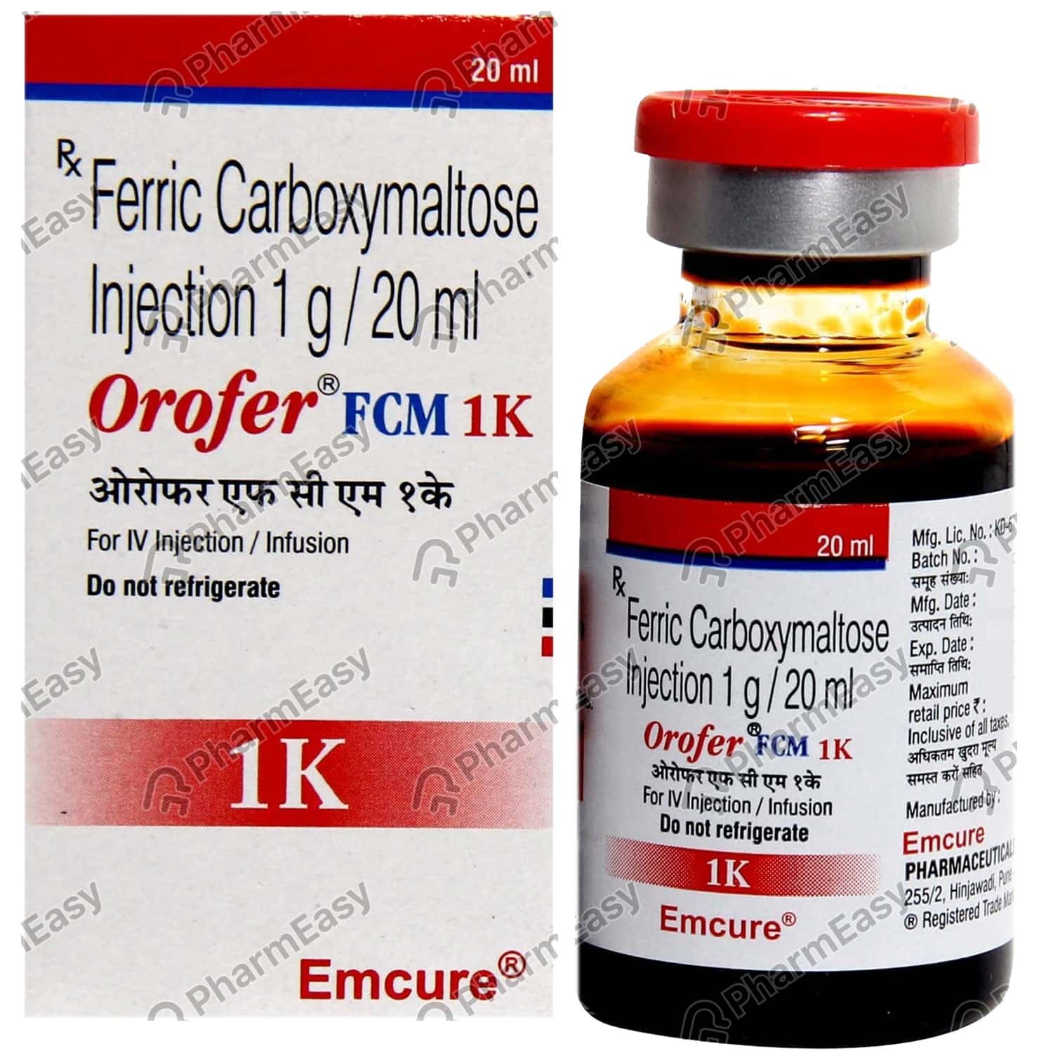 Buy Orofer Fcm Injection (20) Online at Flat 18% OFF* | PharmEasy