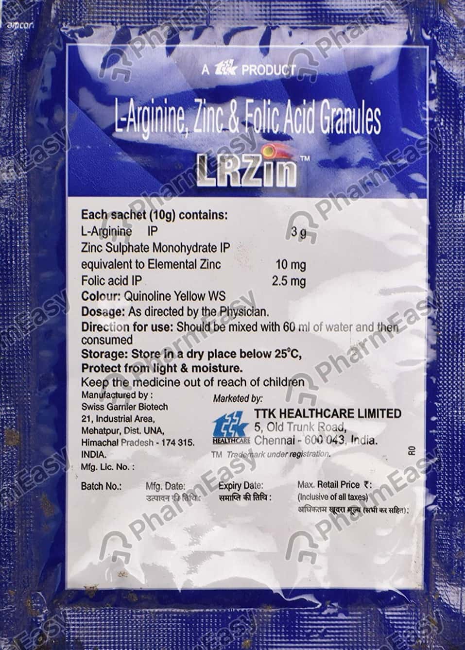 Buy Lrzin Lemony Orange Flavour Sugar Free Sachet Of 10gm Granules ...